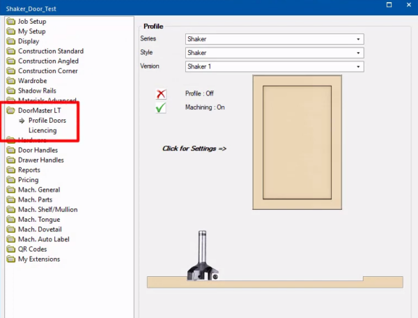 Setting Up Shaker and ShakerV Doors - CabMaster Software