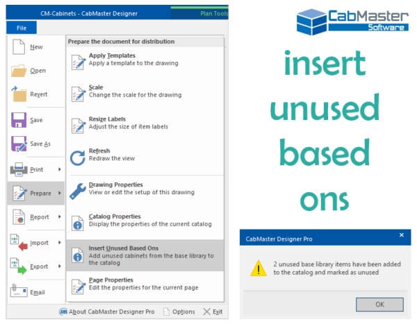 Adding Missing Cabinets to Catalog (Insert Unused Based Ons ...