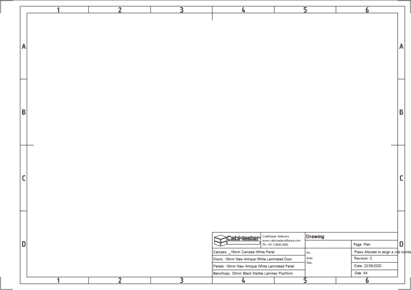 A4 Landscape Template - CabMaster Software
